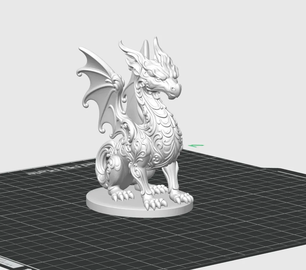 Dragon rococo style figurine - Free 3D Print Model - MakerWorld