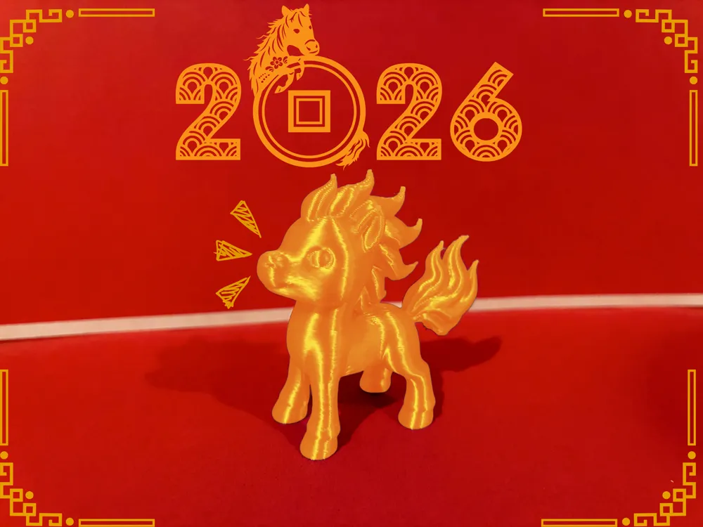 Chibi Fire Horse [Easy Print!] - Free 3D Print Model - MakerWorld