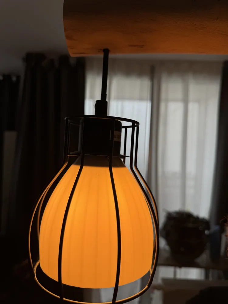 Wire Cage Lamp Diffuser Insert (E27) with Shade - Free 3D Print Model ...