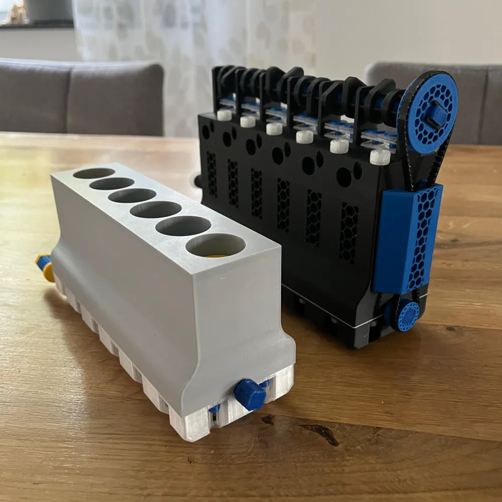 Inline 6-Cylinder Engine with optional Valvetrain - Free 3D Print Model ...