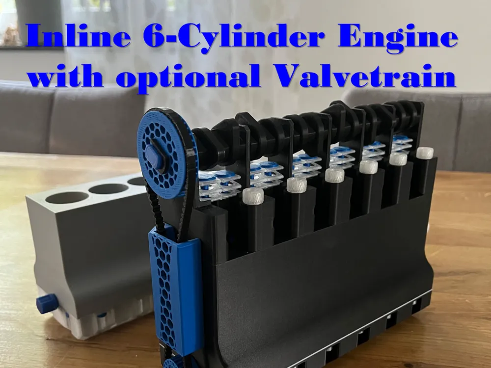 Inline 6-Cylinder Engine with optional Valvetrain by amer.do - MakerWorld