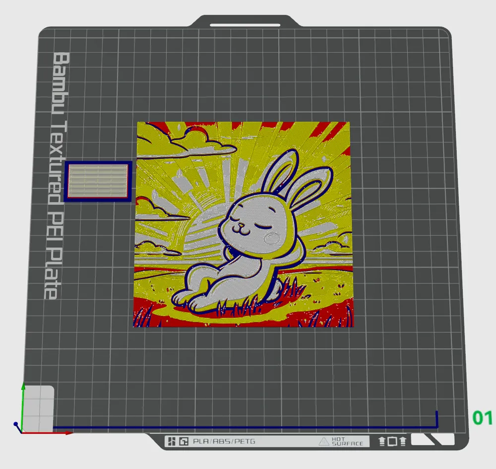 Leisurely Rabbit (HueForge) by mail.iou - MakerWorld