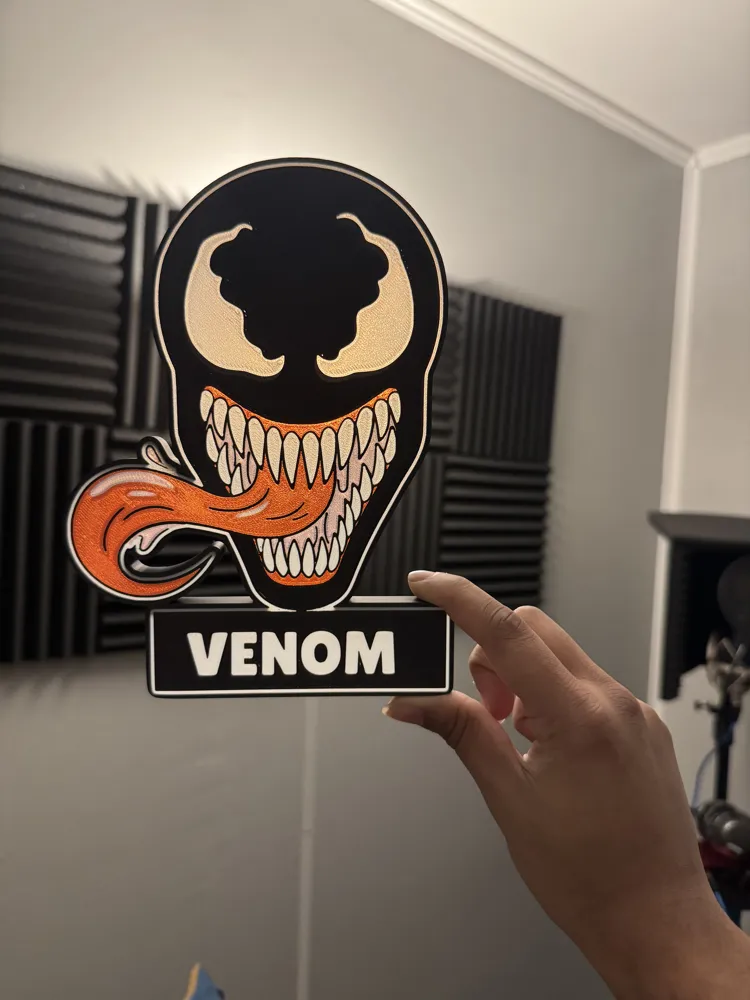 Venom Light Box Marvel - Free 3D Print Model - MakerWorld