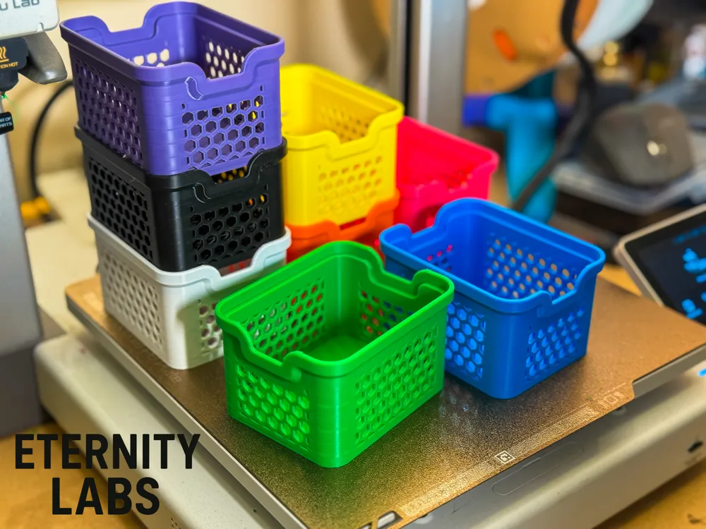 77x96mm - Tiny Stacking Baskets - Free 3D Print Model - MakerWorld