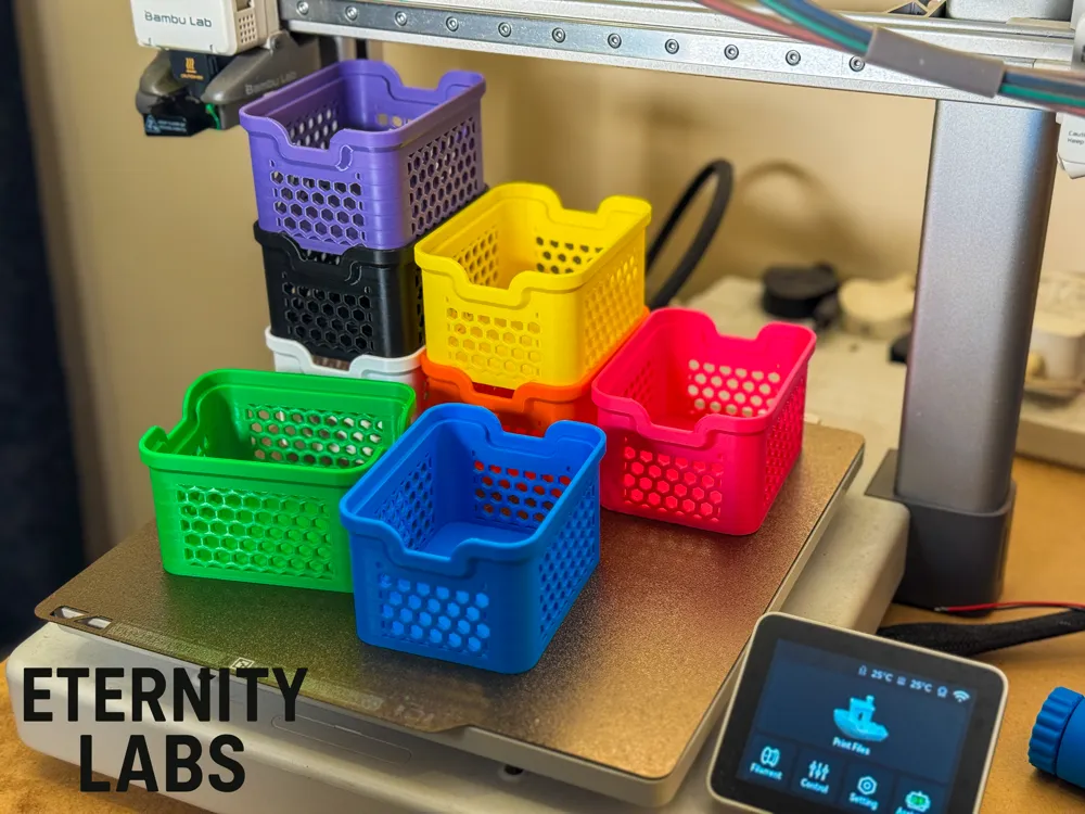 77x96mm - Tiny Stacking Baskets - Free 3D Print Model - MakerWorld
