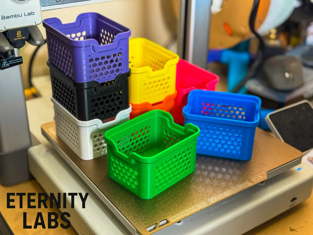 77x96mm - Tiny Stacking Baskets - Free 3D Print Model - MakerWorld