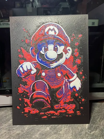 Mario Street Graffiti | Super Mario | Hueforge by Bearded Dad Designz ...