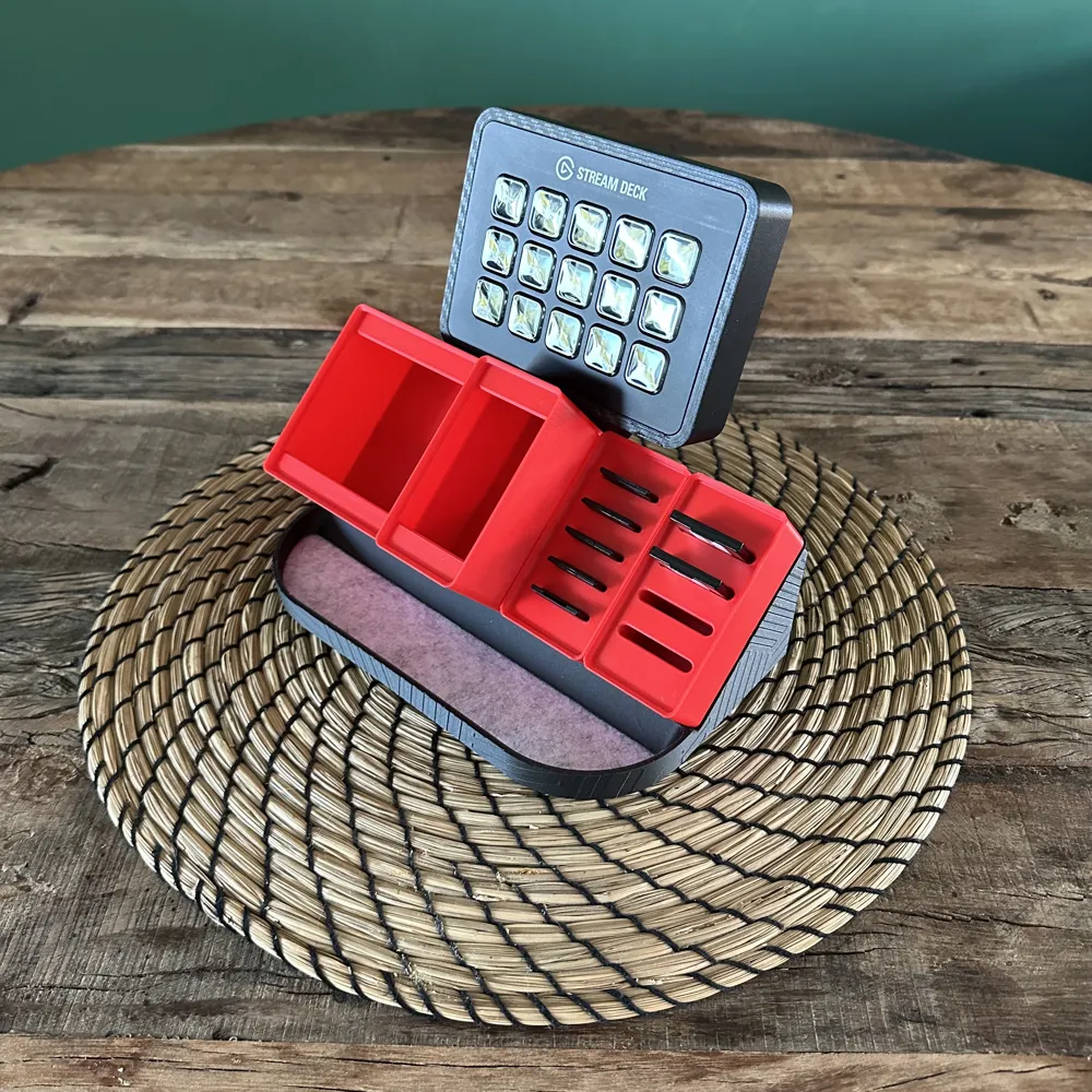 Gridfinity Magnetic Desk Organizer Stream deck 15 by 3D Request ...