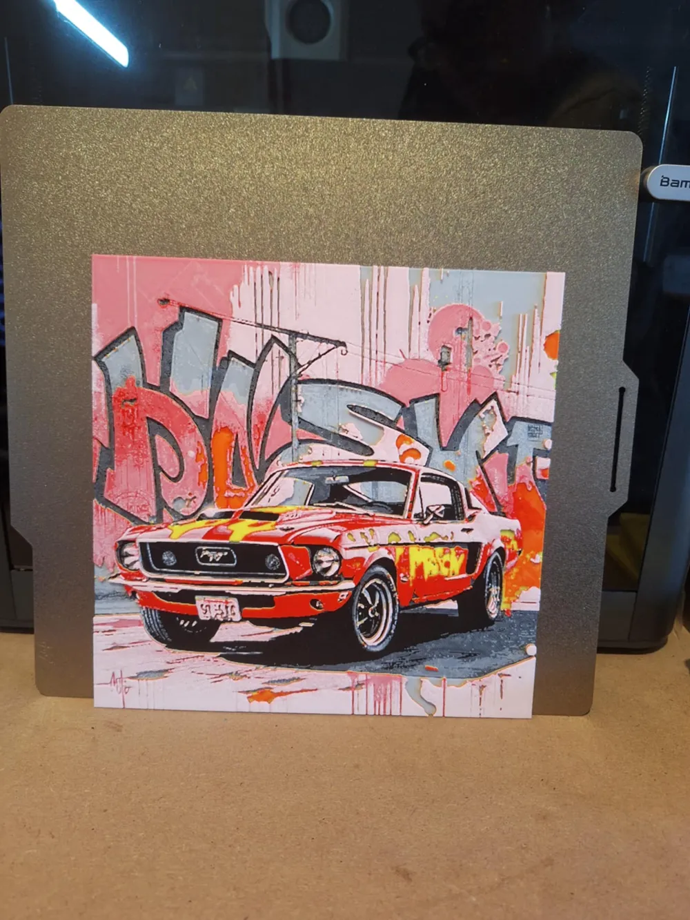 Ford Mustang - Graffiti - Hueforge by 3dGlow MakerWorld: Download Free ...