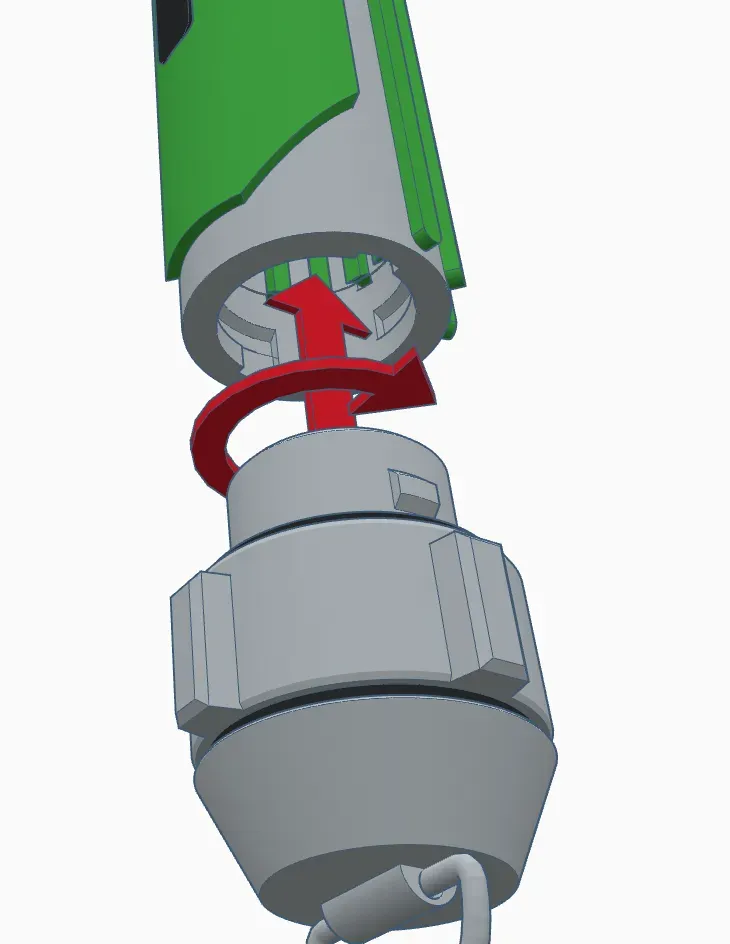 Kanan Jarrus Lightsaber -with quick detach emitter - Free 3D Print ...