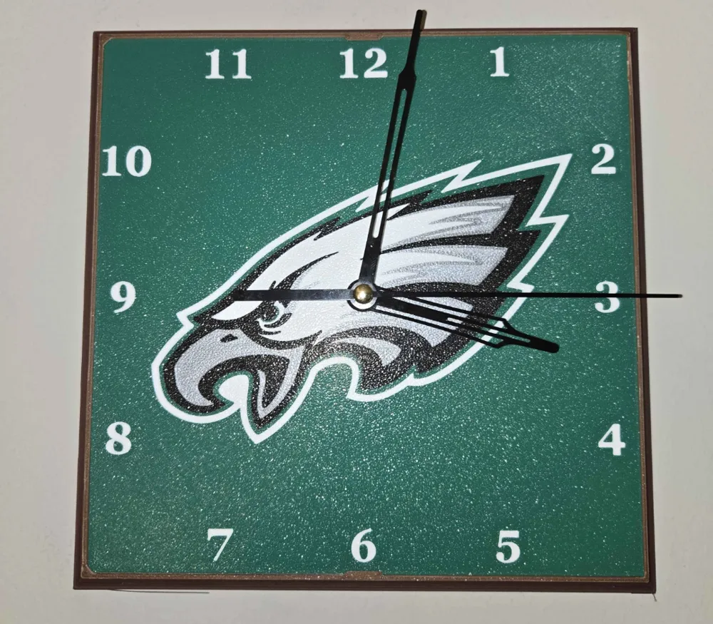 Philadelphia Eagles Clock Face by spotkenyonMakerWorld: Download Free ...