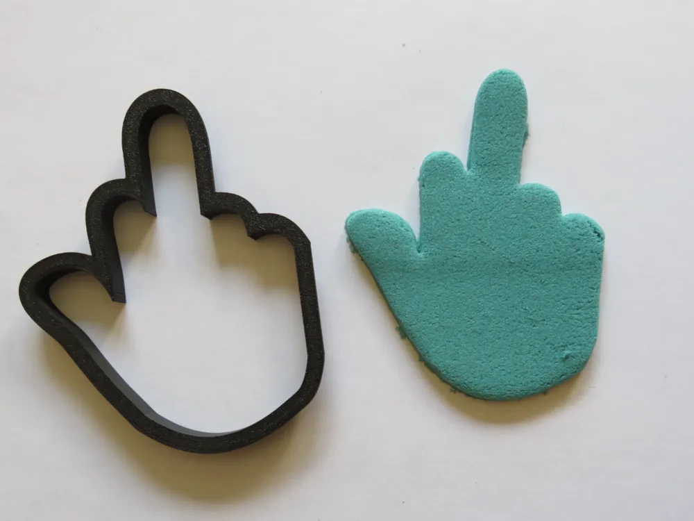 Middle Finger Cookie Cutter by Kilosi MakerWorld: Download Free 3D Models