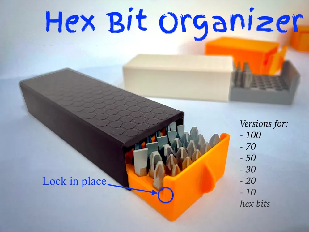 Screwdriver EDC v3 (7, 13, 19 bits) +Keychain - Free 3D Print Model ...