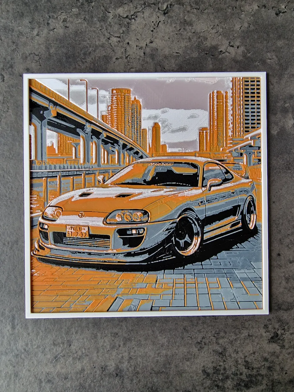 Toyota Supra hueforge - Free 3D Print Model - MakerWorld