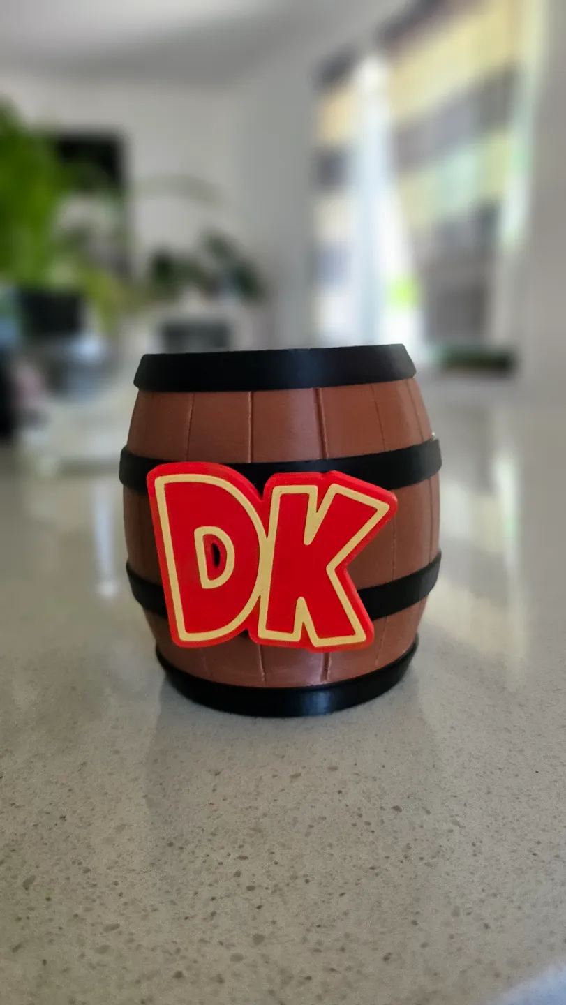 DK Barrel Nintendo Switch 20 games storage by Tommy Gun - MakerWorld