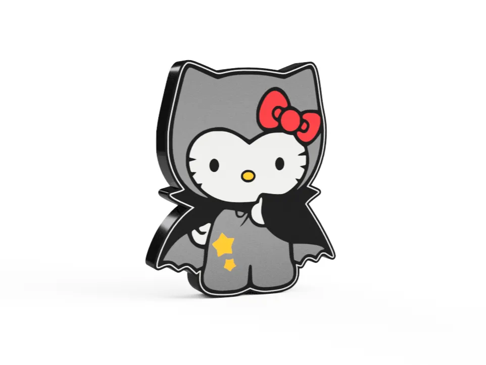 Hello Kitty Vampire Halloween Lightbox by Sitsero - MakerWorld
