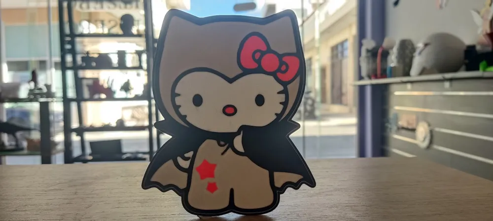 Hello Kitty Vampire Halloween Lightbox by Sitsero - MakerWorld