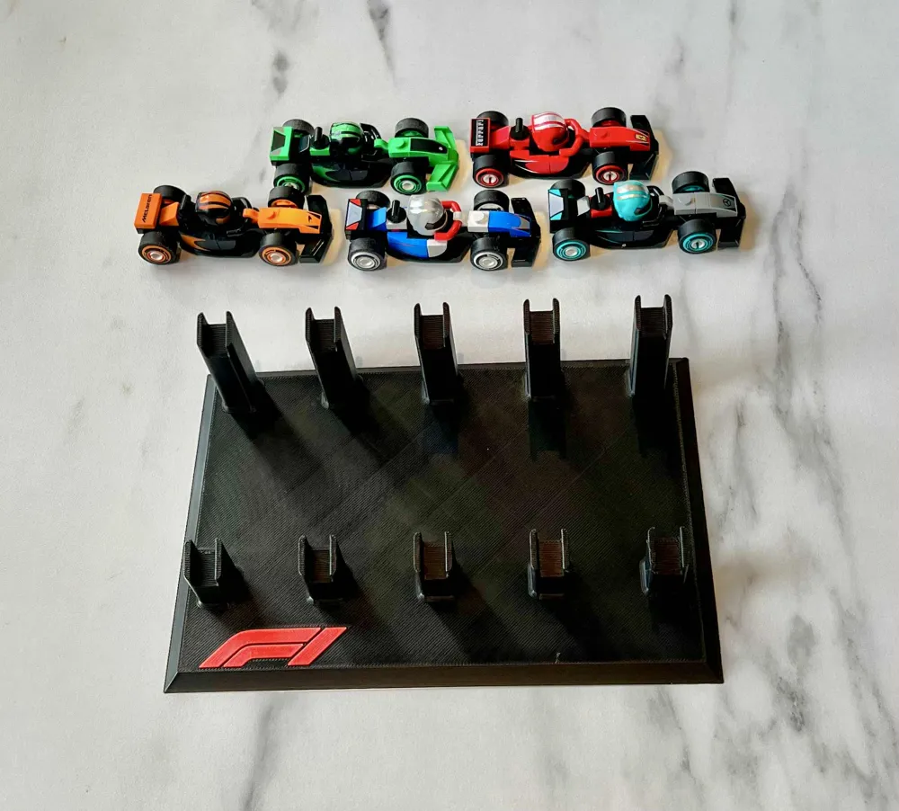 Mini F1 brick stand 10 cars by Tomas1988 MakerWorld: Download Free 3D ...