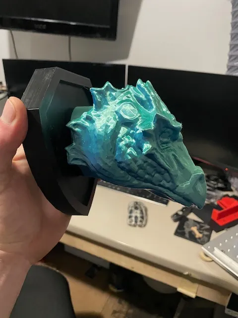 Dragon Head Wall Mount (Trophy) Remixed by ashtonengravings - MakerWorld
