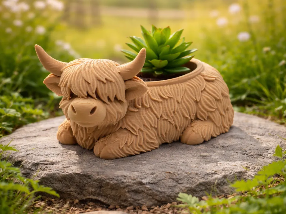 Highland Cow Bowl Sitter Forest Fairy - Free 3D Print Model - MakerWorld