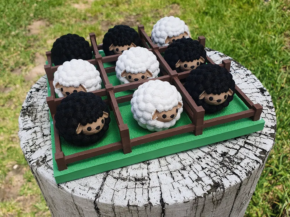 Sheep Tic Tac Toe Board by tromac2012 - MakerWorld