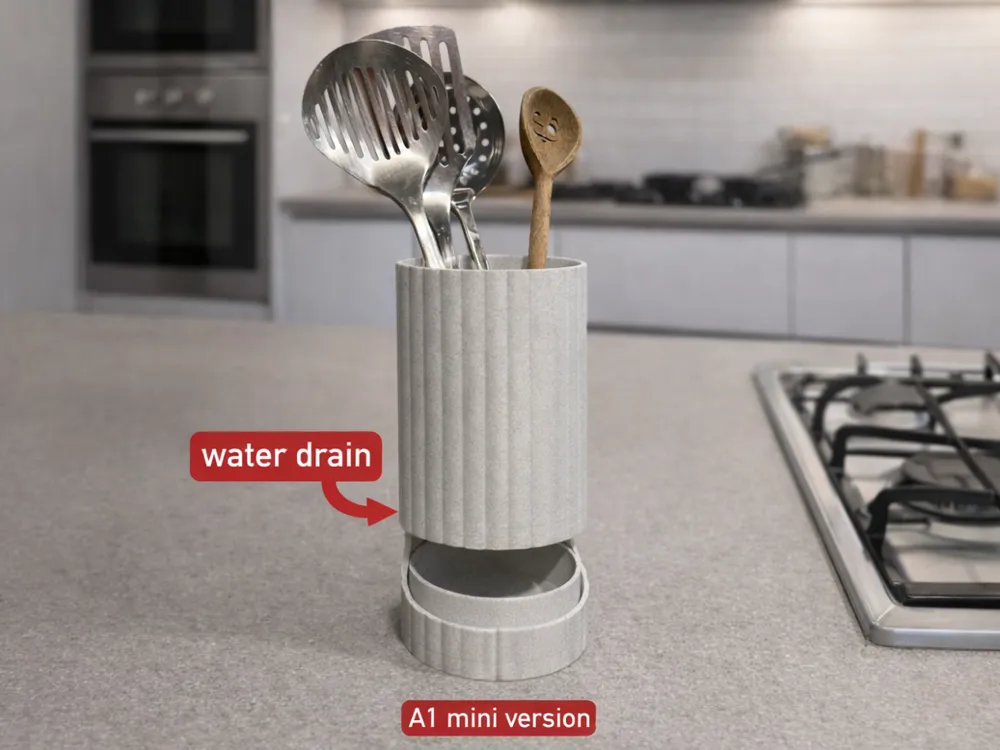 Kitchen utensil holder - Smart design - Free 3D Print Model - MakerWorld