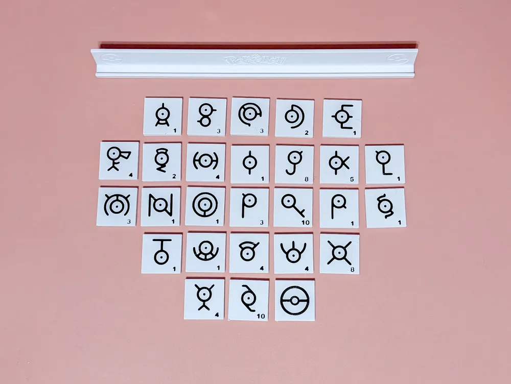 Pokemon Unown Scrabble Tiles - Free 3D Print Model - MakerWorld