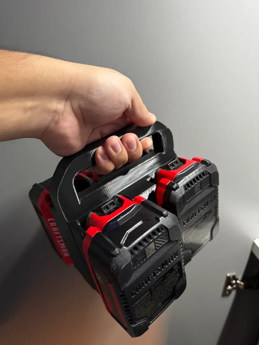 Rugged Craftsman V20 Battery Caddy - Free 3D Print Model - MakerWorld