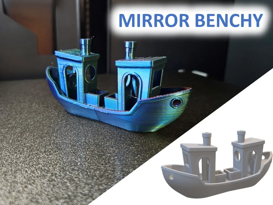Mirrored Benchy Remixed by danshti - MakerWorld