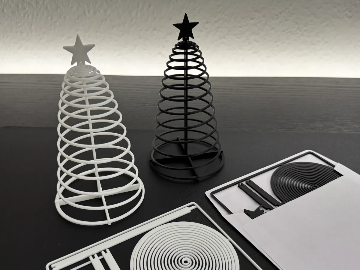 Spiral christmas tree - Kit Card fits in envelope - Free 3D Print Model ...
