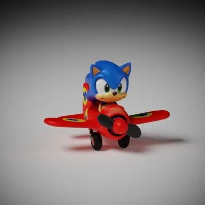 sonic in a plane by ko33a - MakerWorld