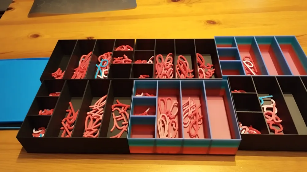 Montessori cursive letters storage box by William.SC65 MakerWorld ...