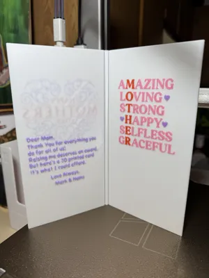 Mothers Day Card - Free 3D Print Model - MakerWorld