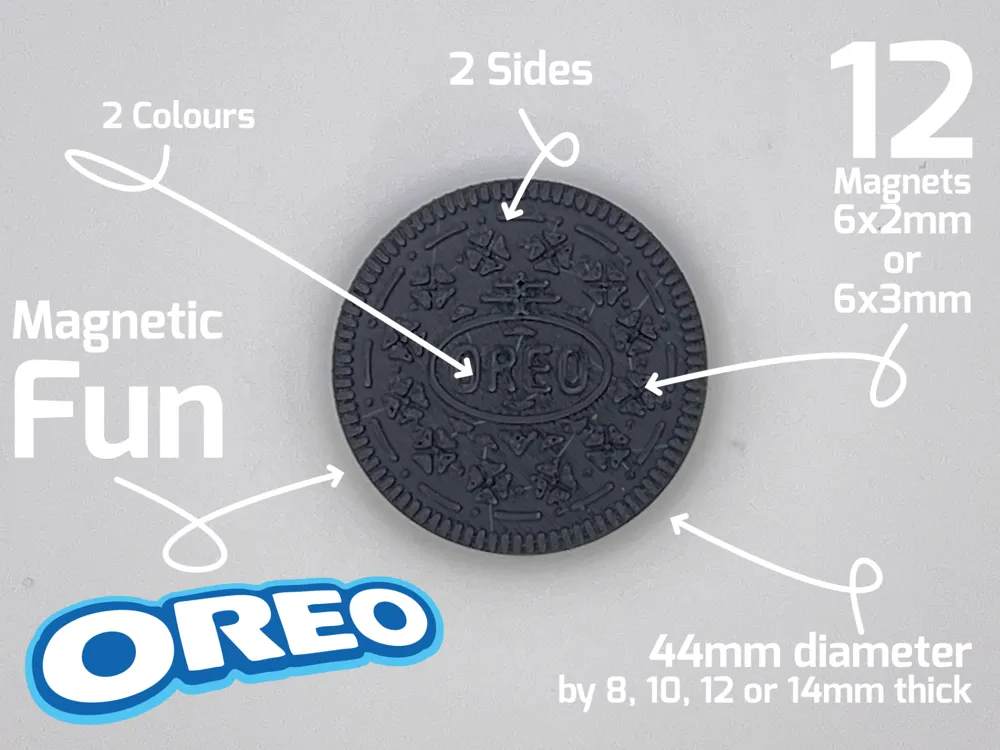 Oreo Cookie (Biscuit) Fidget Magnet by MalcTheOracle MakerWorld ...