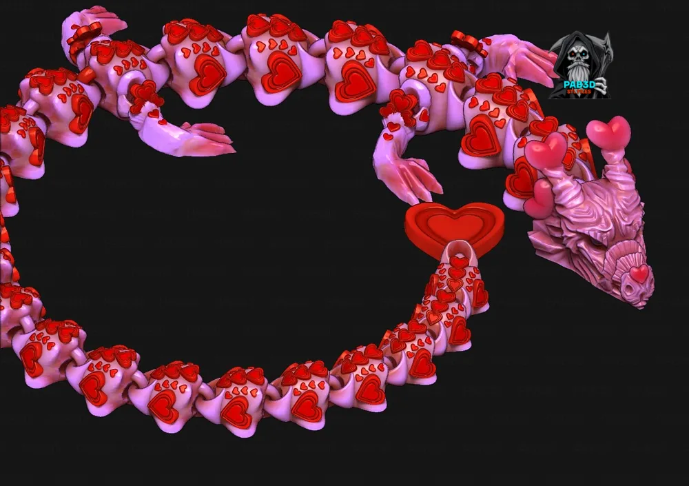Articulated Flexi Dragon Hearts by PAB3D MakerWorld: Download Free 3D ...