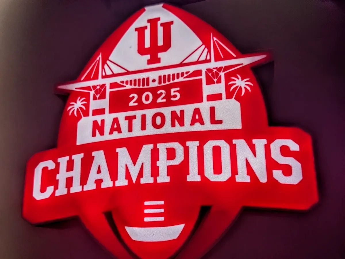 Indiana Hoosiers 2025 National Champions Lightbox - Free 3D Print Model ...
