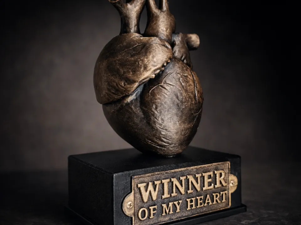 "Winner of My Heart" Valentines Day Trophy - Free 3D Print Model ...