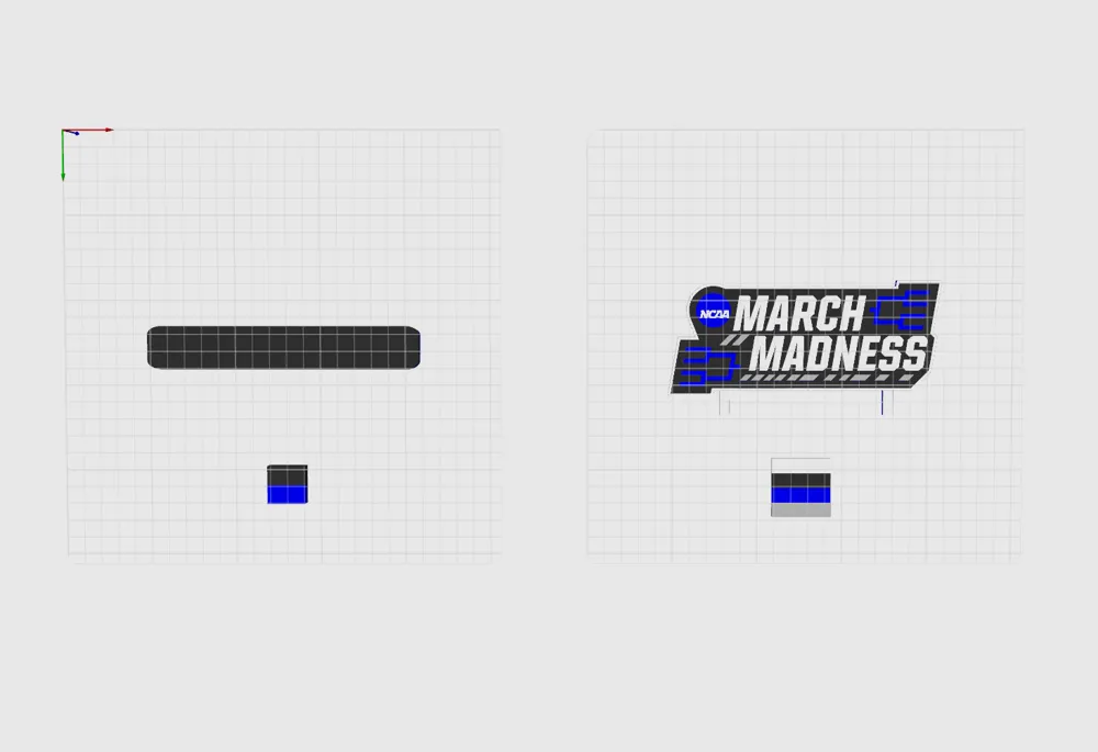 March Madness Desk Display |Logo w/ Stand - Free 3D Print Model ...