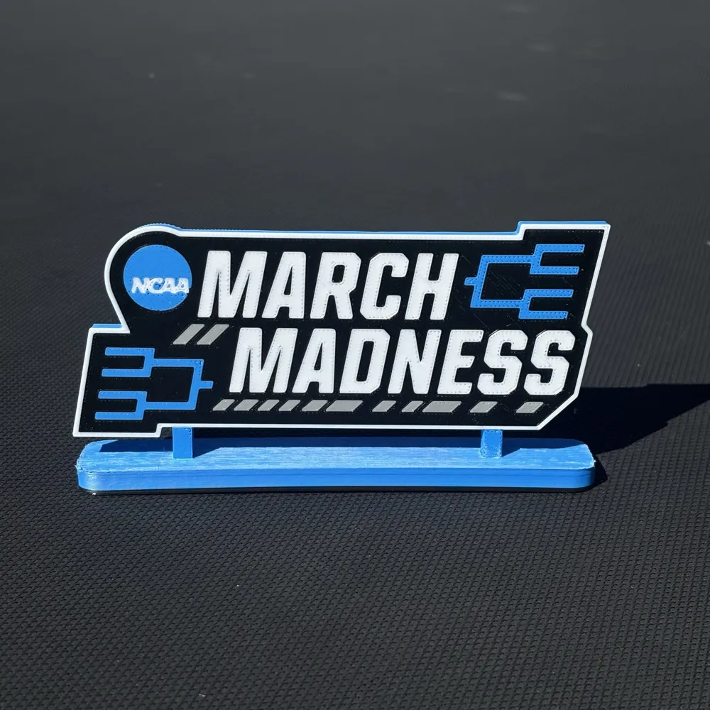 March Madness Desk Display |Logo w/ Stand - Free 3D Print Model ...