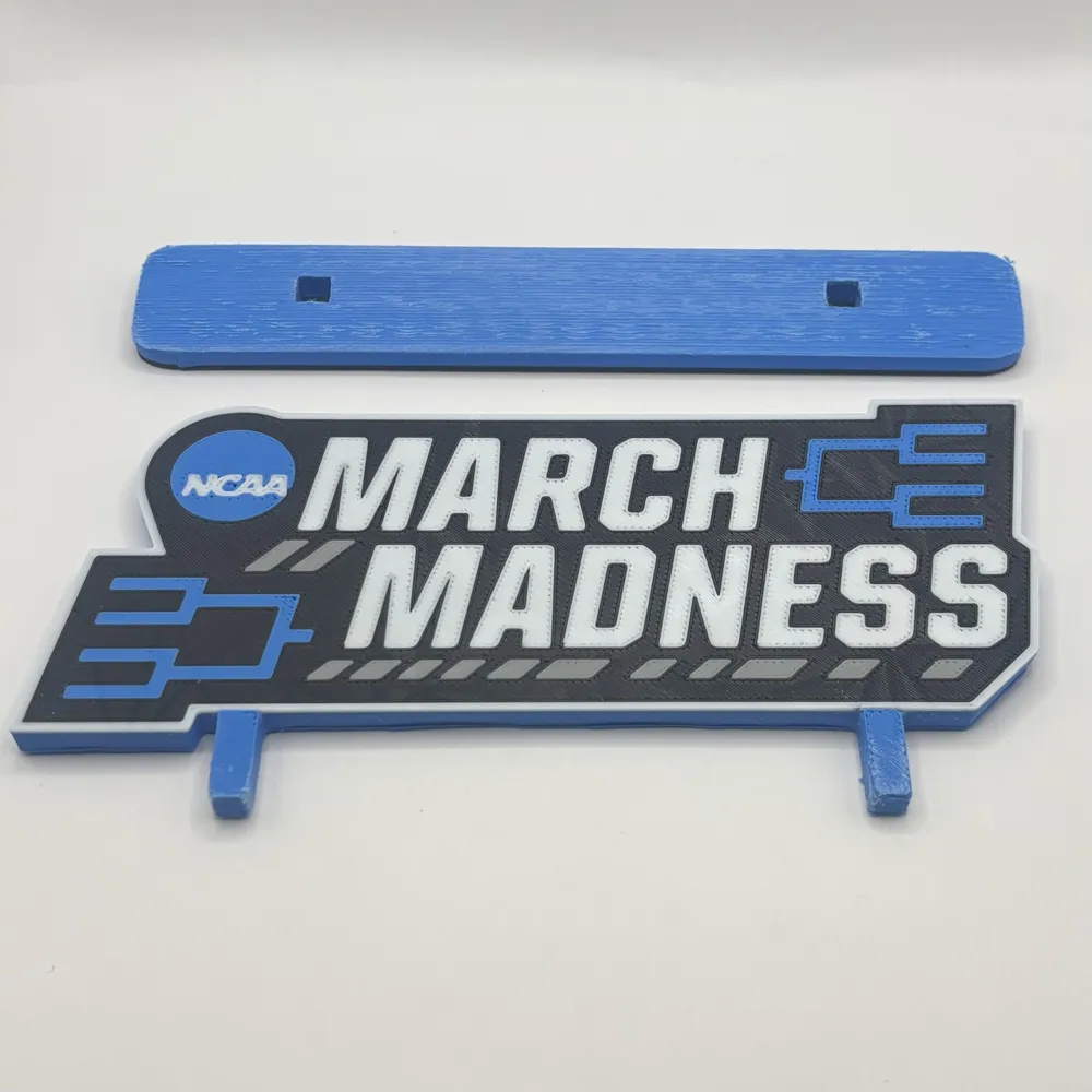March Madness Desk Display |Logo w/ Stand - Free 3D Print Model ...