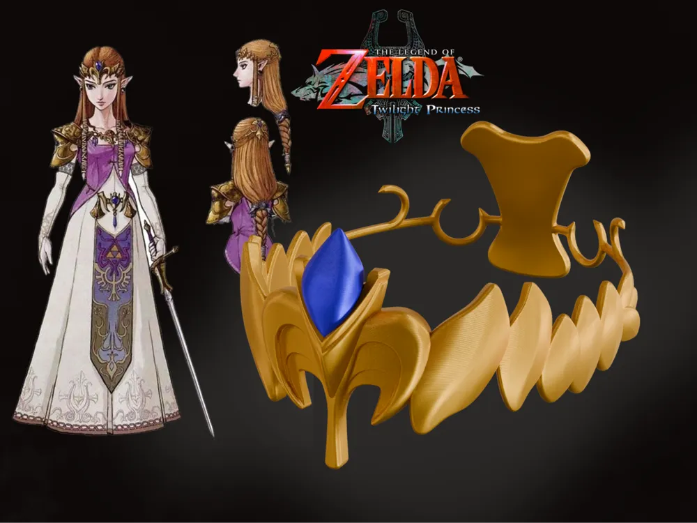Zelda twilight princess Crown Prop - Free 3D Print Model - MakerWorld