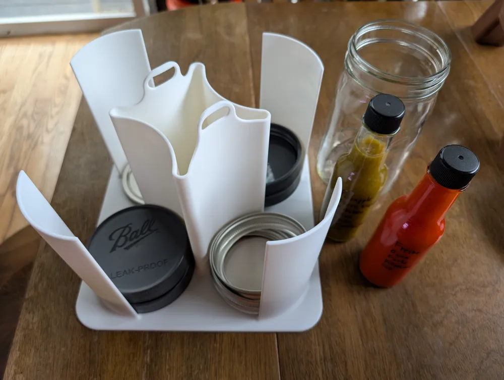 Wide Mouth Lid Holder - Quad Version by Ryan.Schnell - MakerWorld