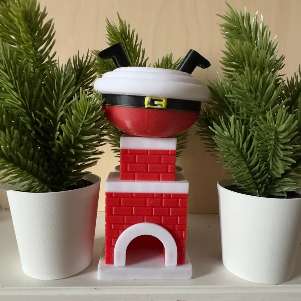Christmas Fireplace with Santa by faffi - MakerWorld