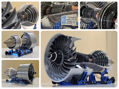 Trent 900 Turbofan Jet Engine Model - Free 3D Print Model - MakerWorld
