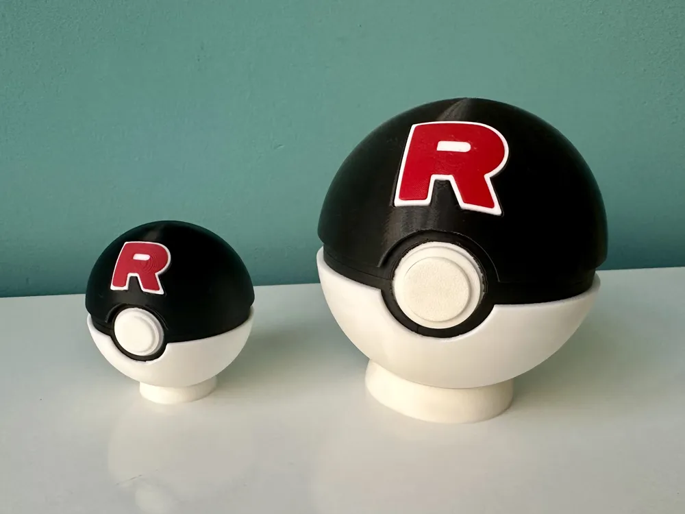 Mini Team Rocket Pokeball - Pokemon - Functional - Free 3D Print Model ...