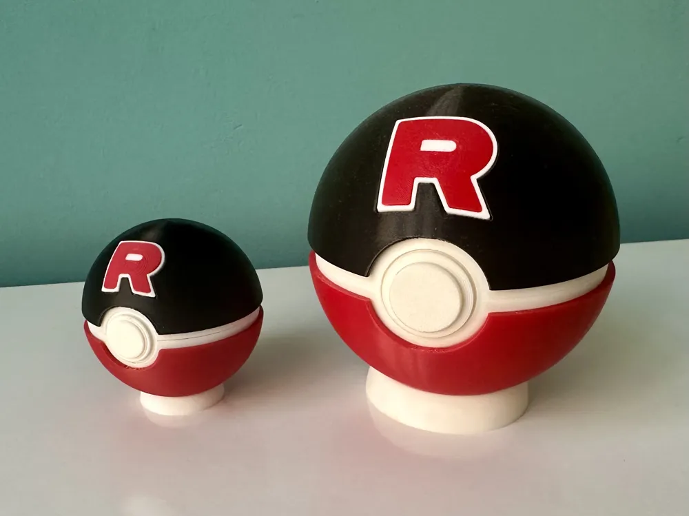 Mini Team Rocket Pokeball - Pokemon - Functional - Free 3D Print Model ...