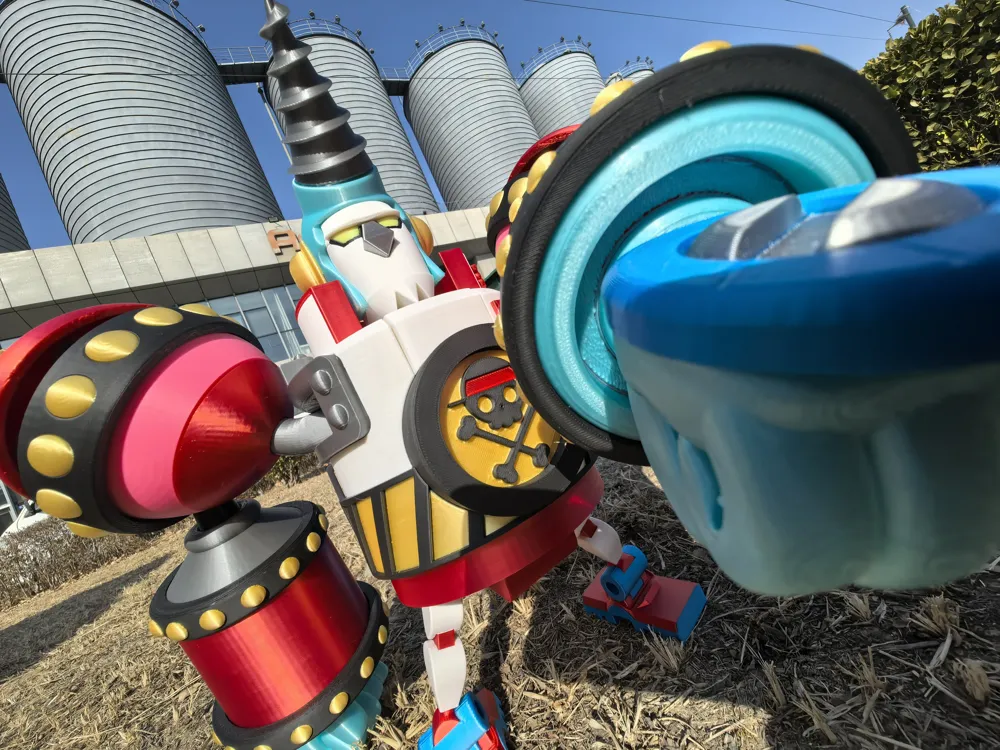Iron Pirate General Franky One Piece - Free 3D Print Model - MakerWorld