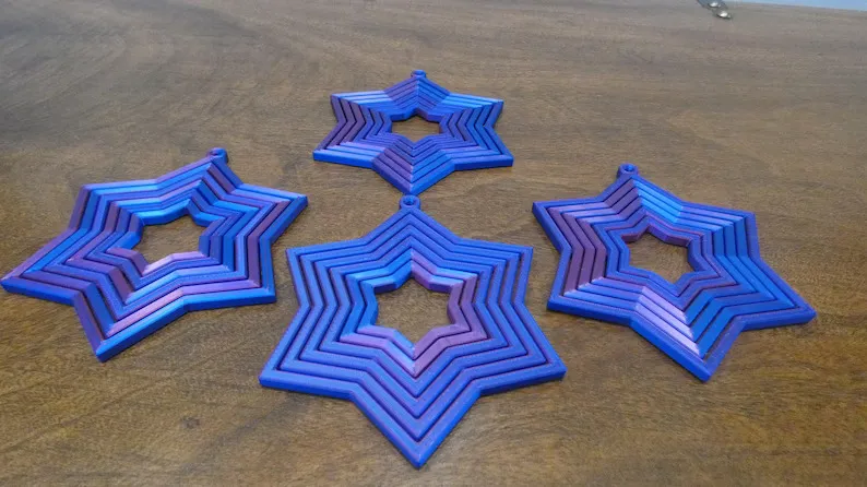 Christmas gyro star decoration by jolley3D - MakerWorld
