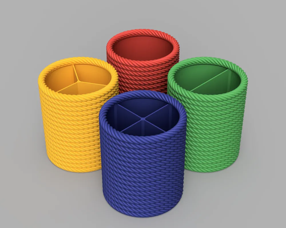 NautiCup - Rope Pencil Holder (3 Compartments) by creolet.marco.markl ...