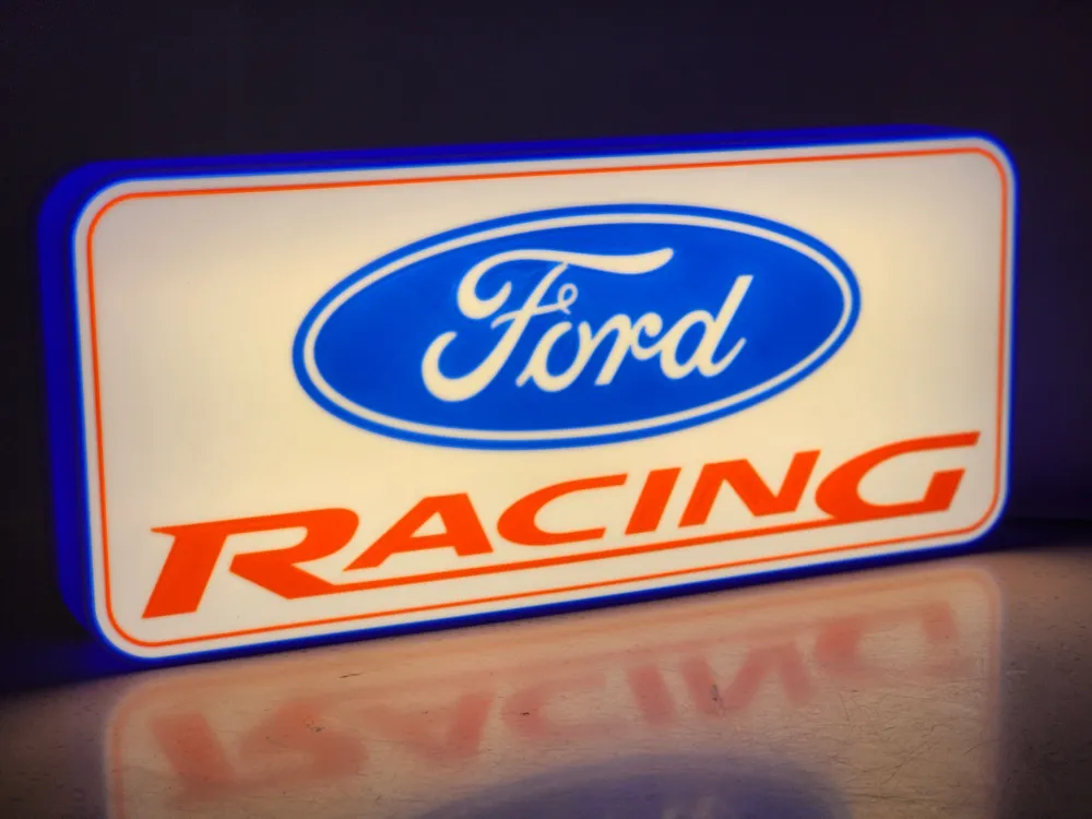 Ford Racing Lightbox Sign by Phalanx - MakerWorld